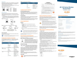 Aruba AP 100 Series Installation Guide | PDF