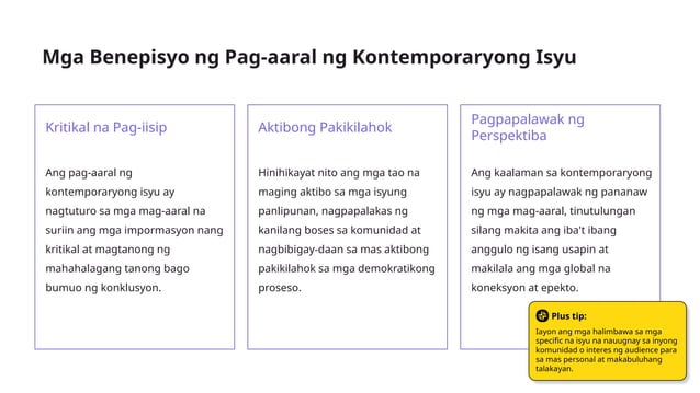 AP 10 Q1 1 WK1 Kahalagahan ng Pag-aaral ng Kontemporaryong Isyu.pptx