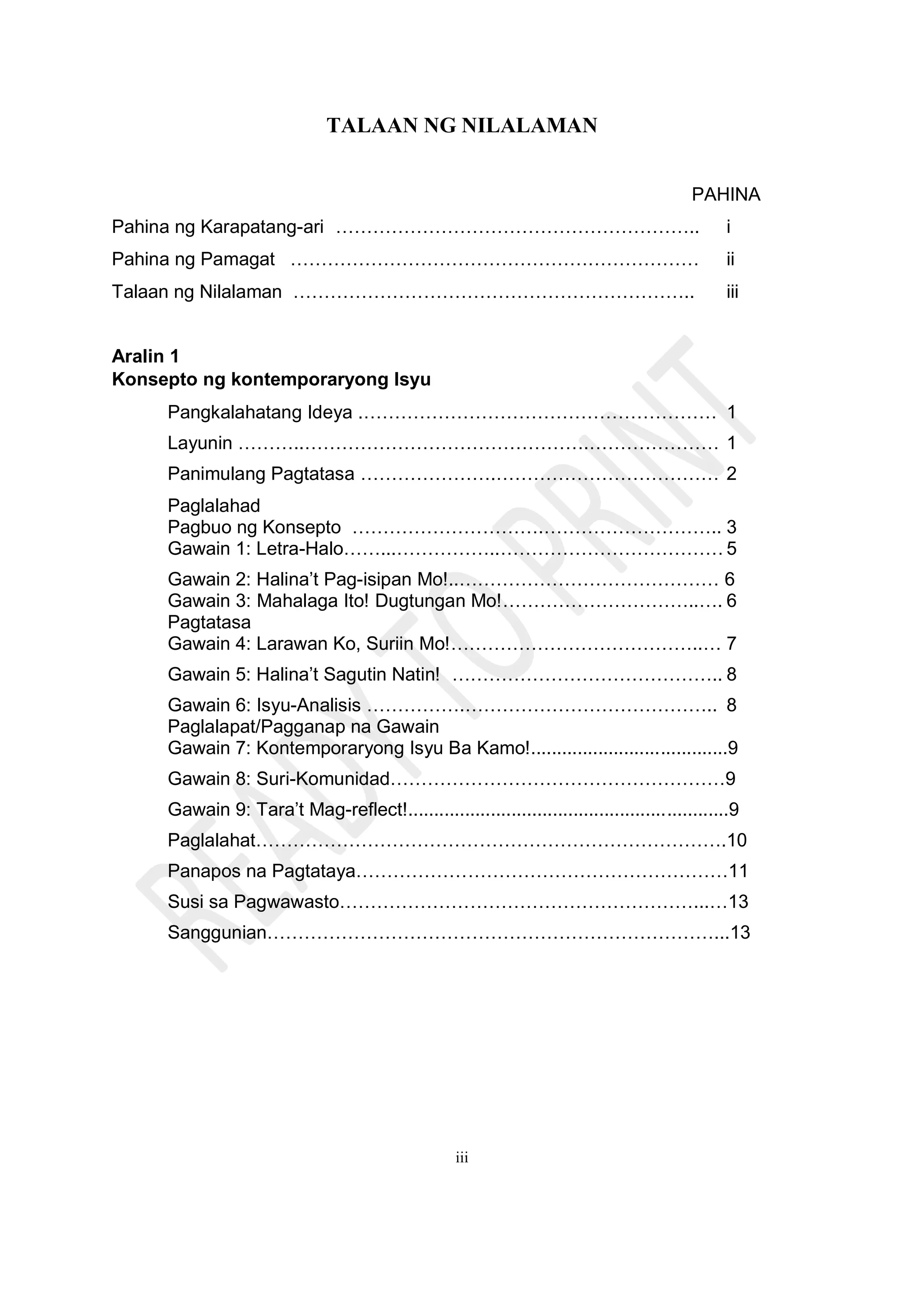 AP Grade 10 Q1 Mod1 | PDF