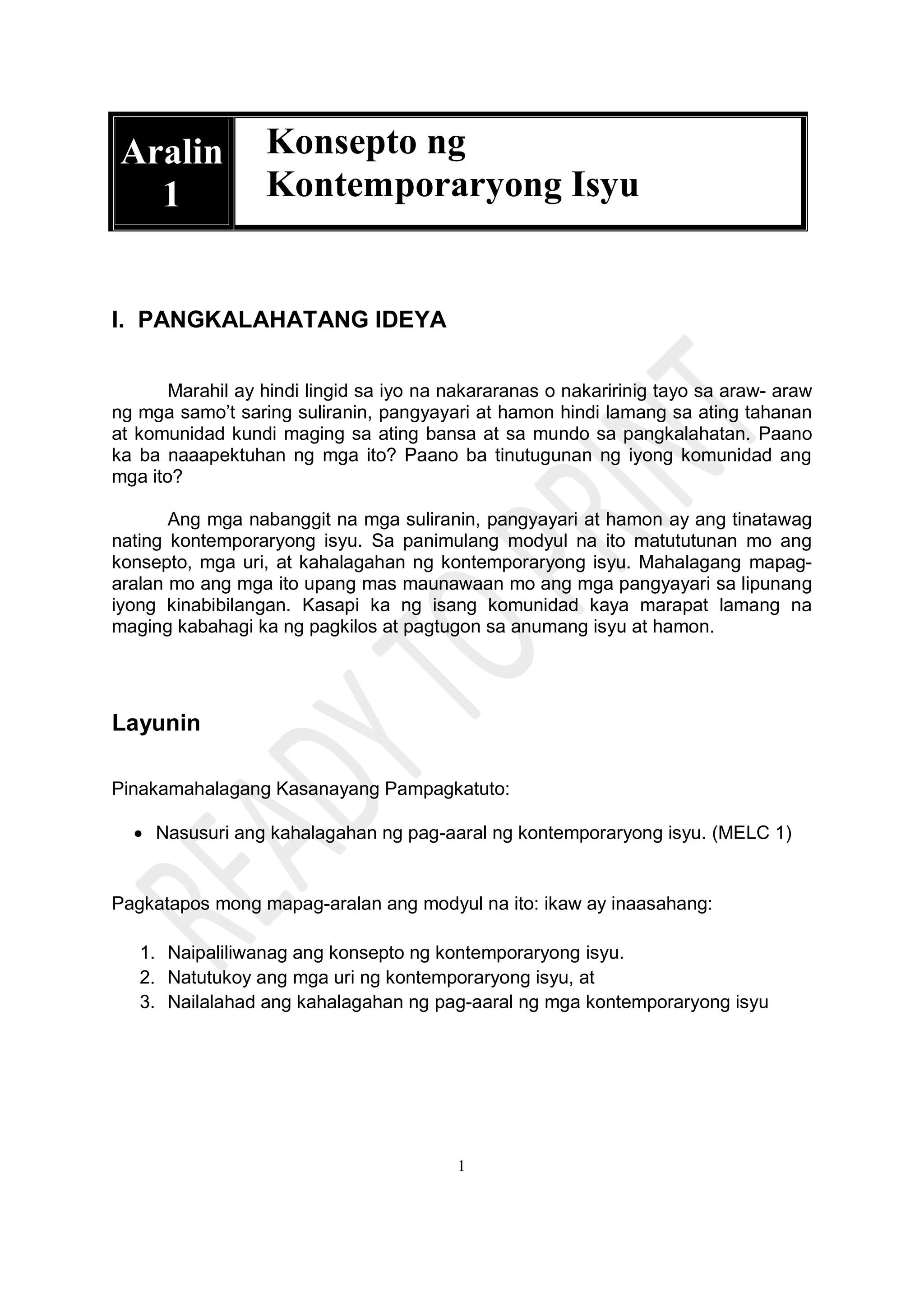 AP Grade 10 Q1 Mod1 | PDF