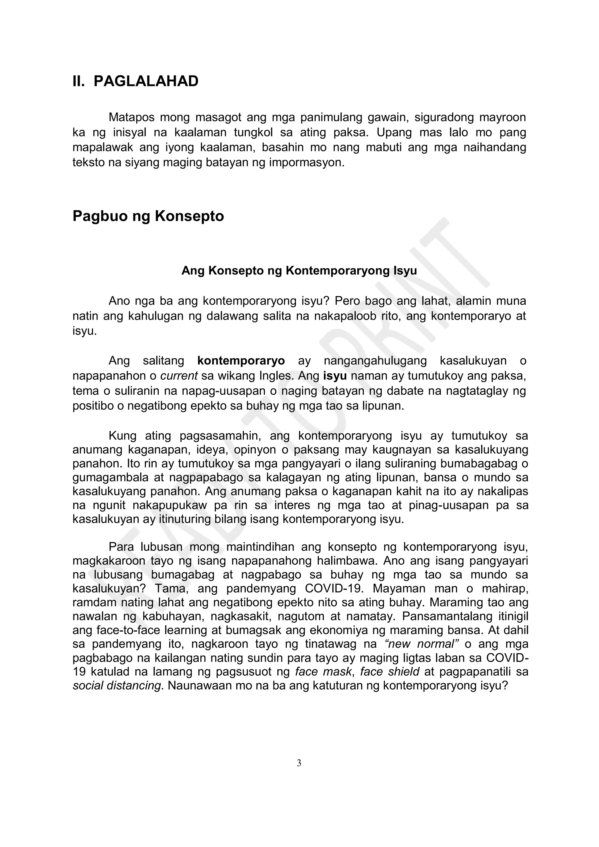 AP Grade 10 Q1 Mod1 | PDF