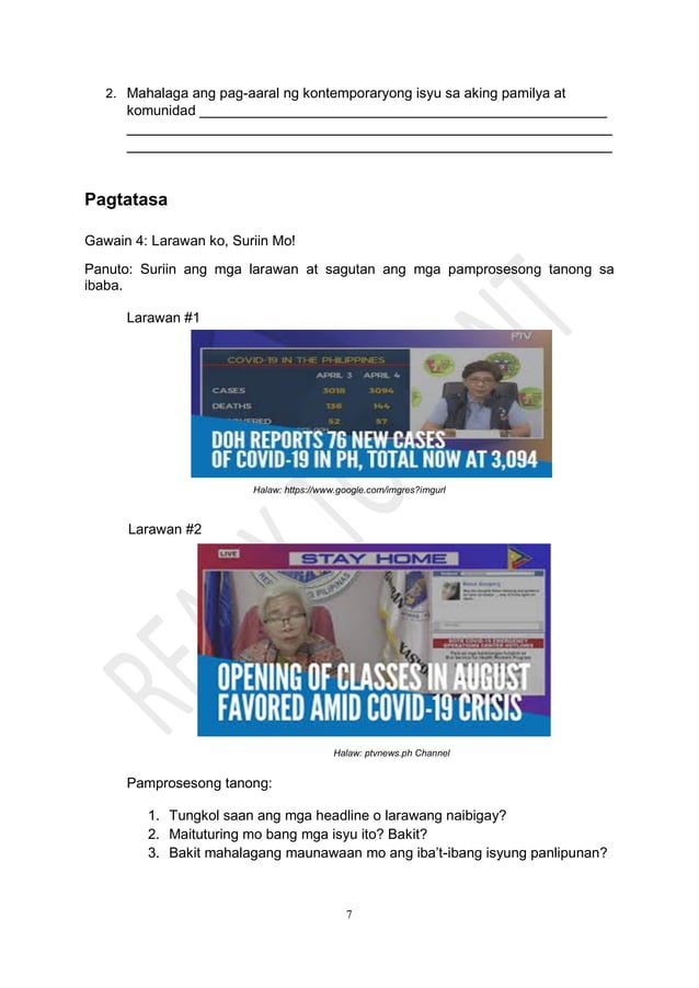 AP Grade 10 Q1 Mod1 | PDF