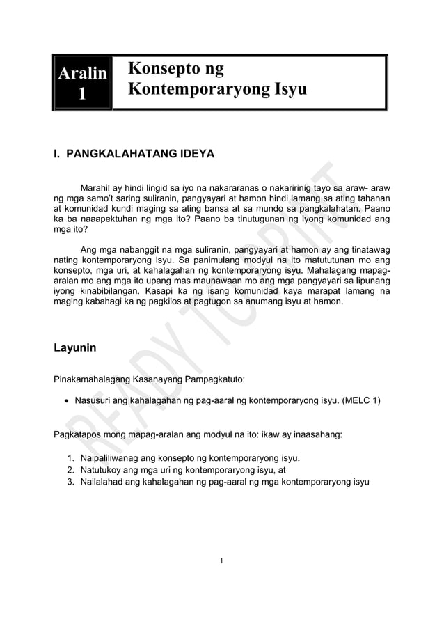 AP Grade 10 Q1 Mod1 | PDF