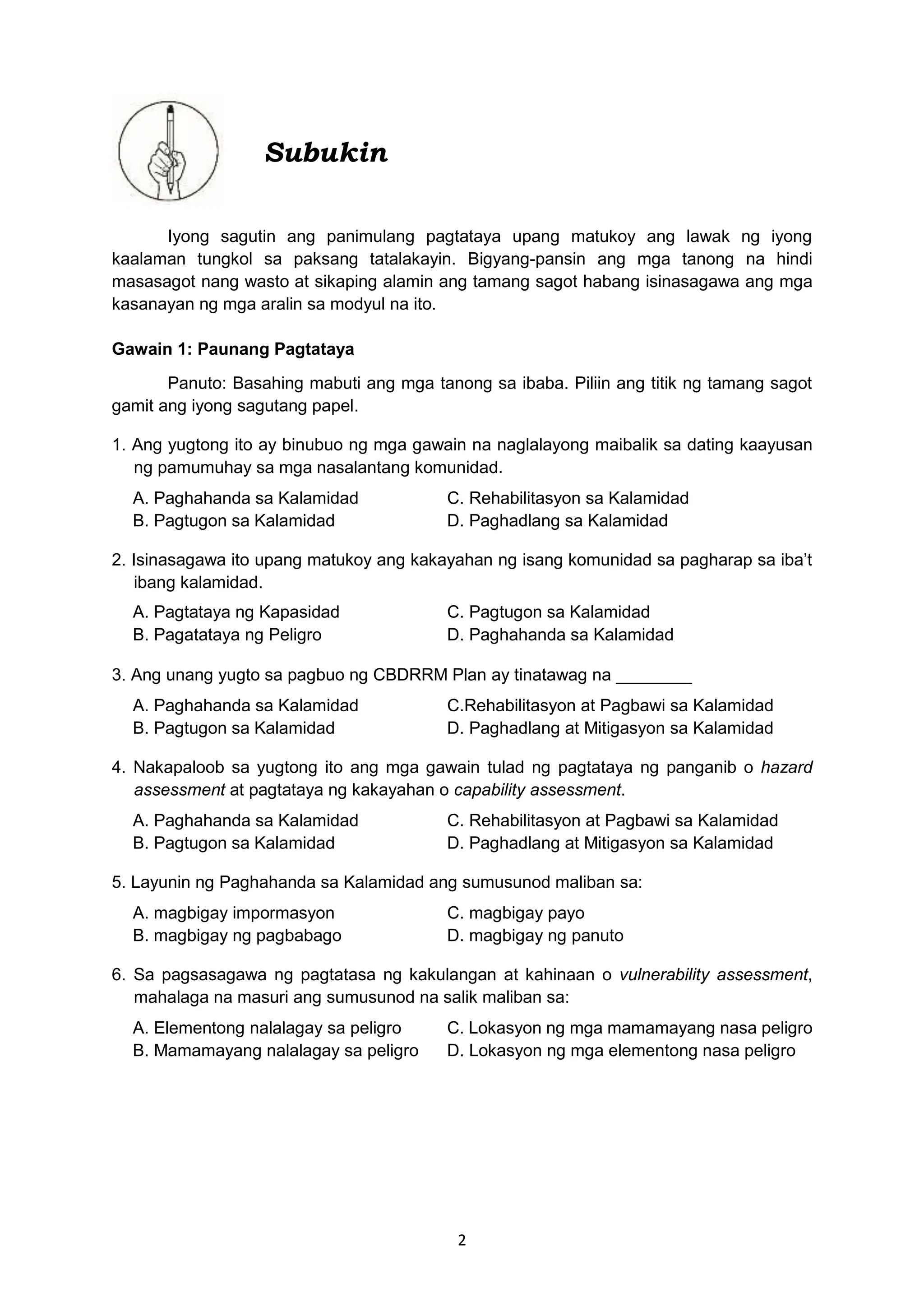 ap10_q1_mod5_mga hakbang sa pagbuo ng community-based disaster risk reduction and management ...