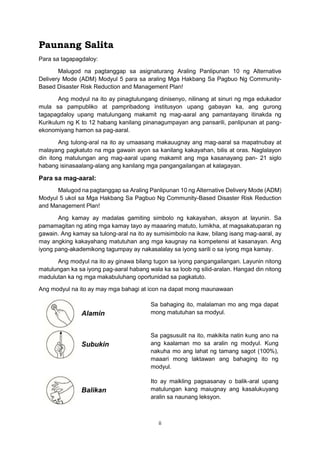 ap10_q1_mod5_mga hakbang sa pagbuo ng community-based disaster risk reduction and management ...