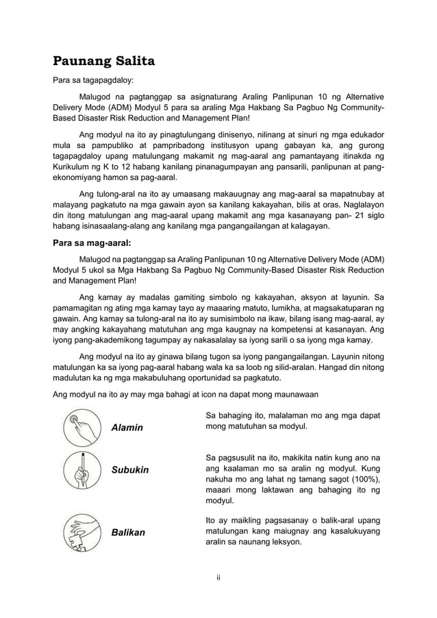 ap10_q1_mod5_mga hakbang sa pagbuo ng community-based disaster risk reduction and management ...