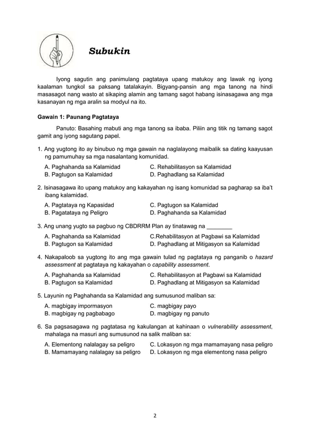 ap10_q1_mod5_mga hakbang sa pagbuo ng community-based disaster risk reduction and management ...