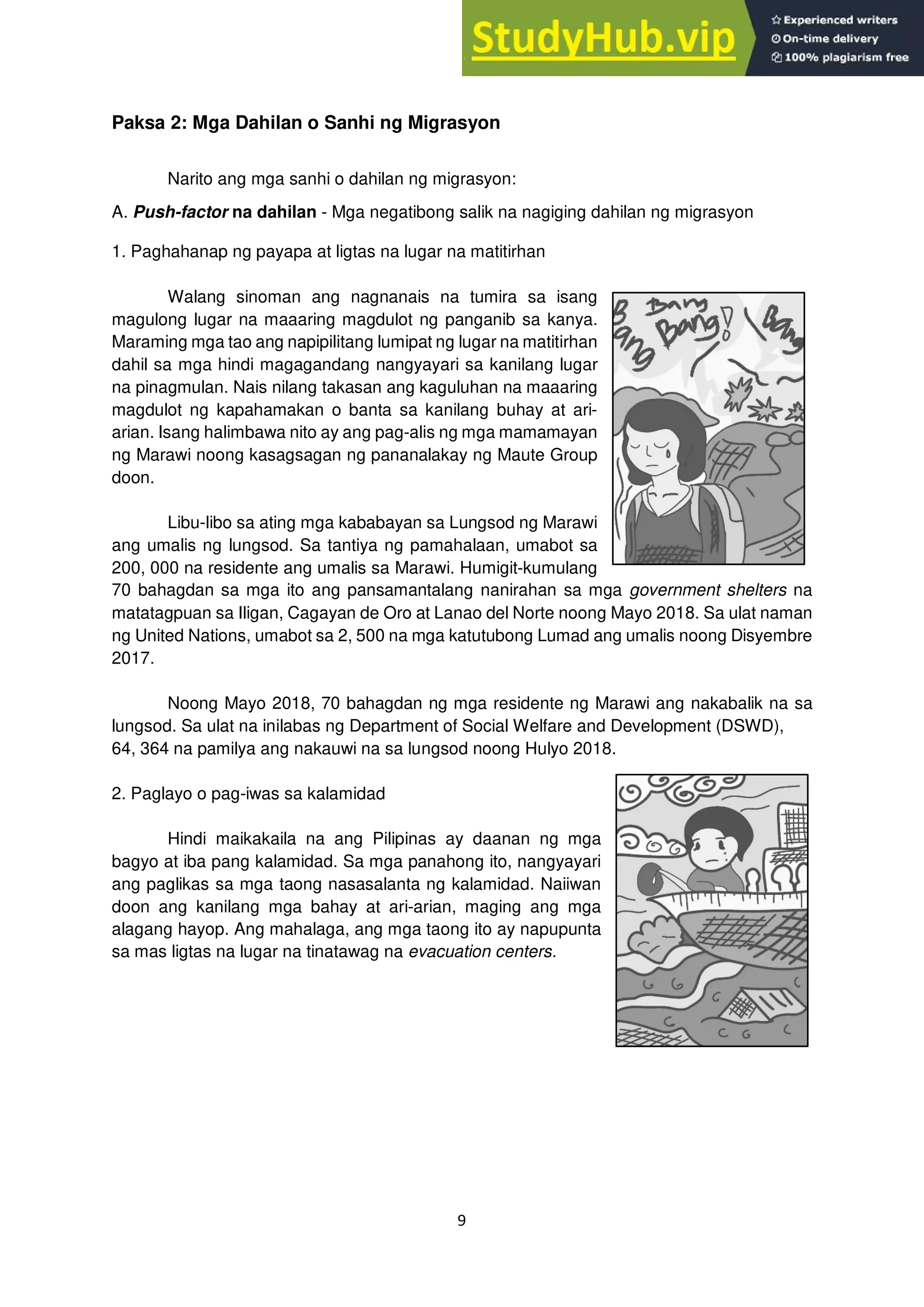 AP10 Q2 Mod3 Mga Dahilan At Epekto Ng Migrasyon FINAL Revised | PDF