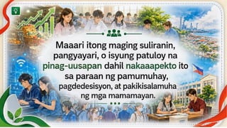 Pag-unawa sa Kontemporanyong Isyu at Kahalagahan Nito sa Lipunan para ...