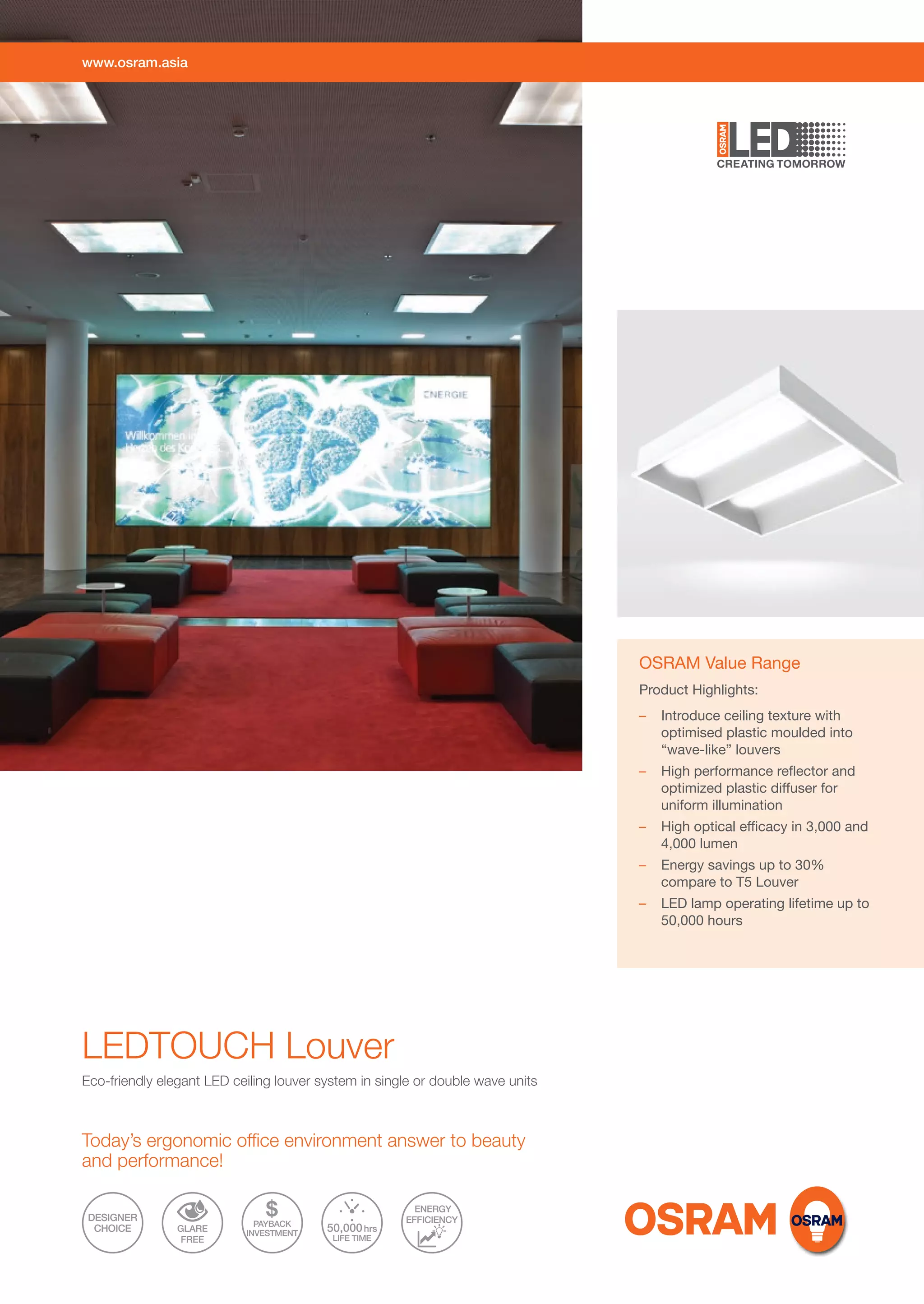 LED Office lighting by advance Osram Luminaire | PDF