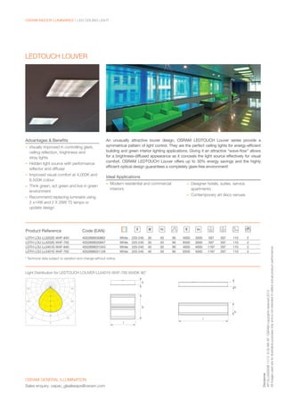 LED Office lighting by advance Osram Luminaire | PDF