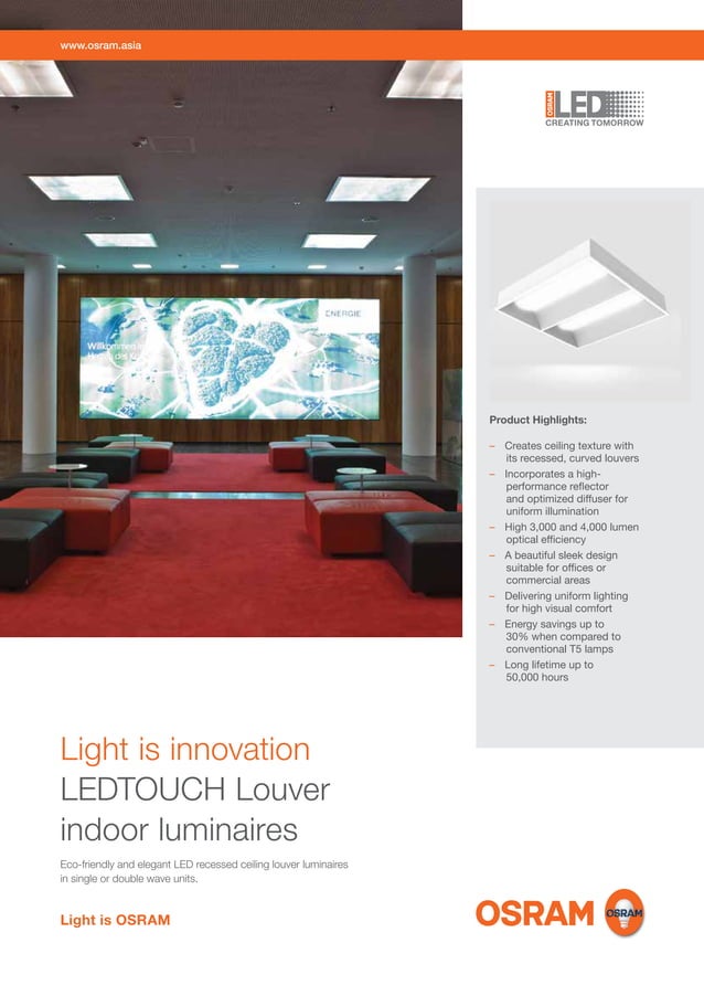 Office lighting from Osram | PDF | Interior Decorating | Home & Garden