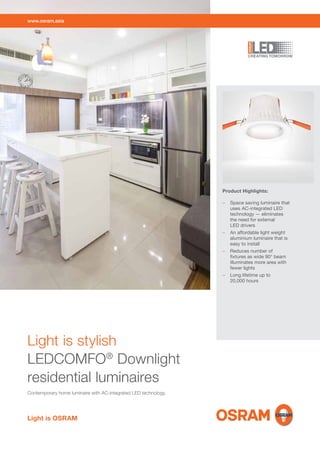 Residential LED Downlight Osram | PDF