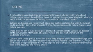 Cultural Landscape | PPTX