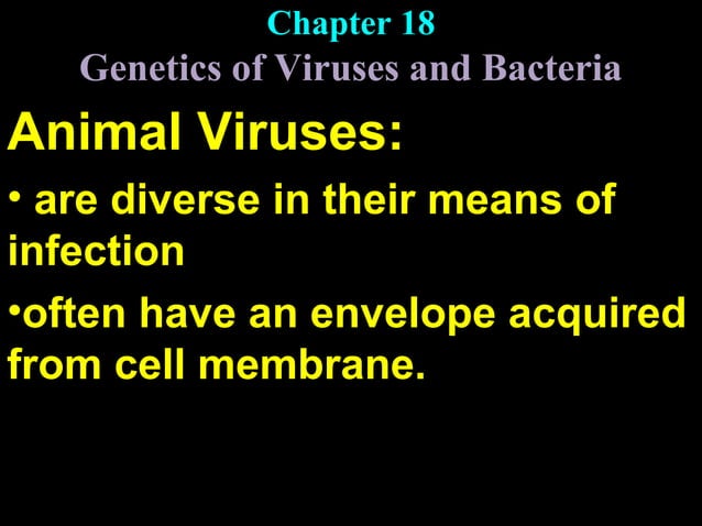 Ap 18 genetics_of_viruses_and_bacteria | PPT