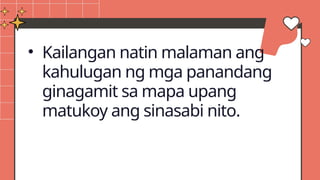 Araling Panlipunan 1 Mga Pananda at Mapa.pptx