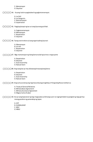 Ap 1 pre test post test(first yr) | DOCX