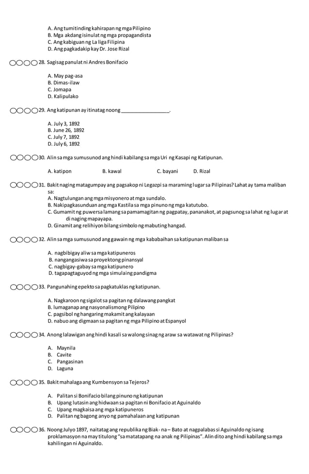 Ap 1 third grading(1st yr) | PDF