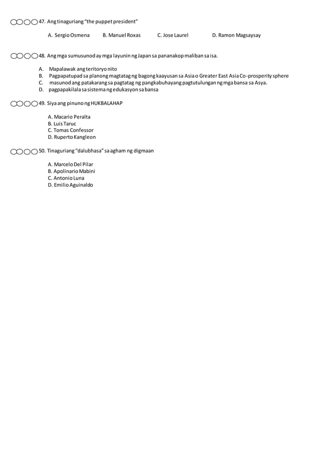 Ap 1 third grading(1st yr) | PDF