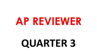 AP QUARTER 3 PERIODICAL TEST REVIEWER GRADE 6 | PPTX