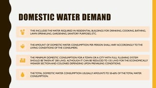 water supply and waste management , water demand | PPTX