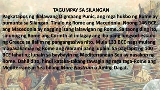 Digmaang Punic at ang Tagumpay ng Rome sa Silangan | PPTX