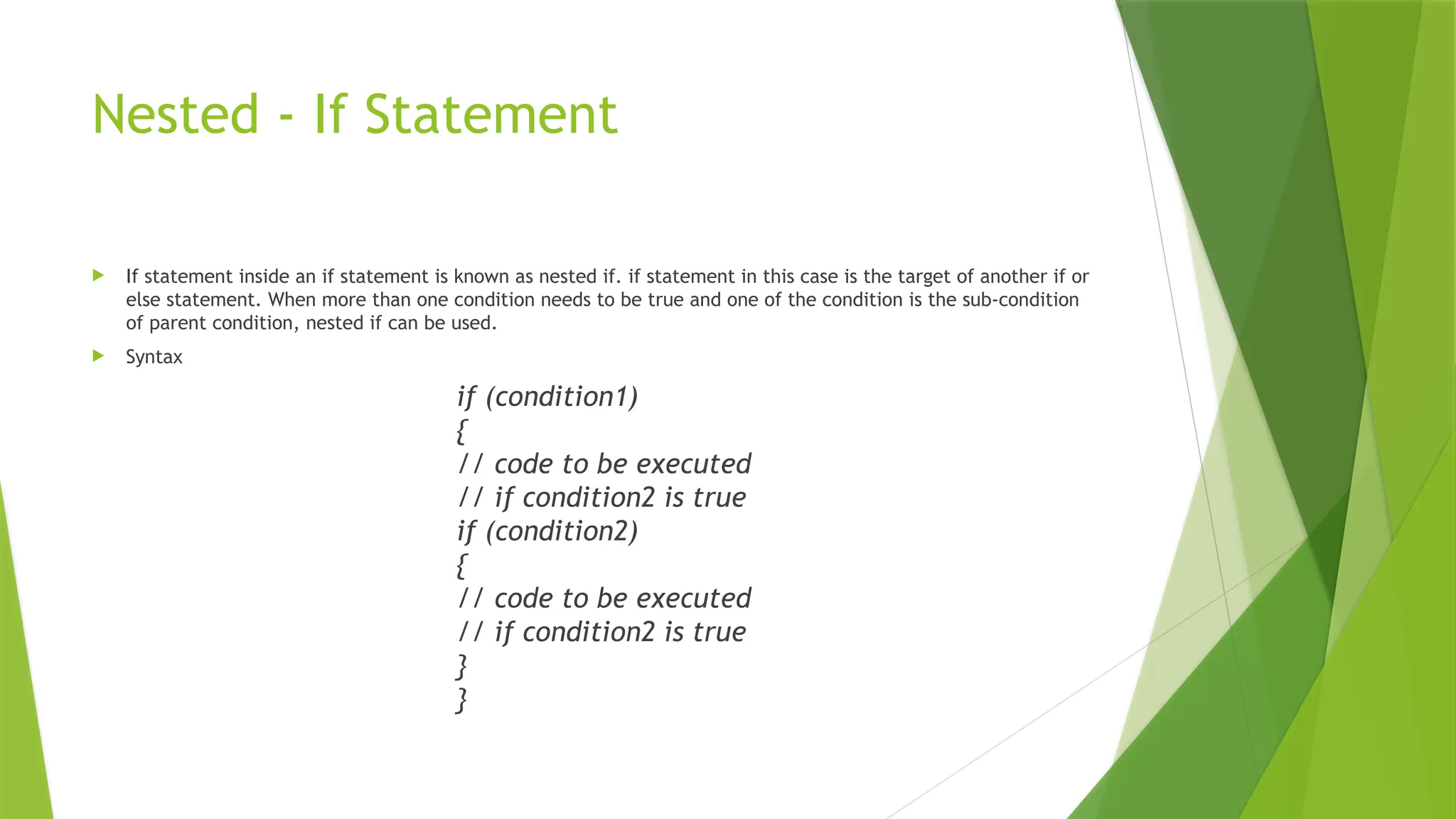 Advanced Programming: C#-Control Statements | PPTX