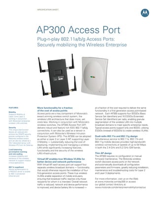 Ap300 spec sheet | PDF