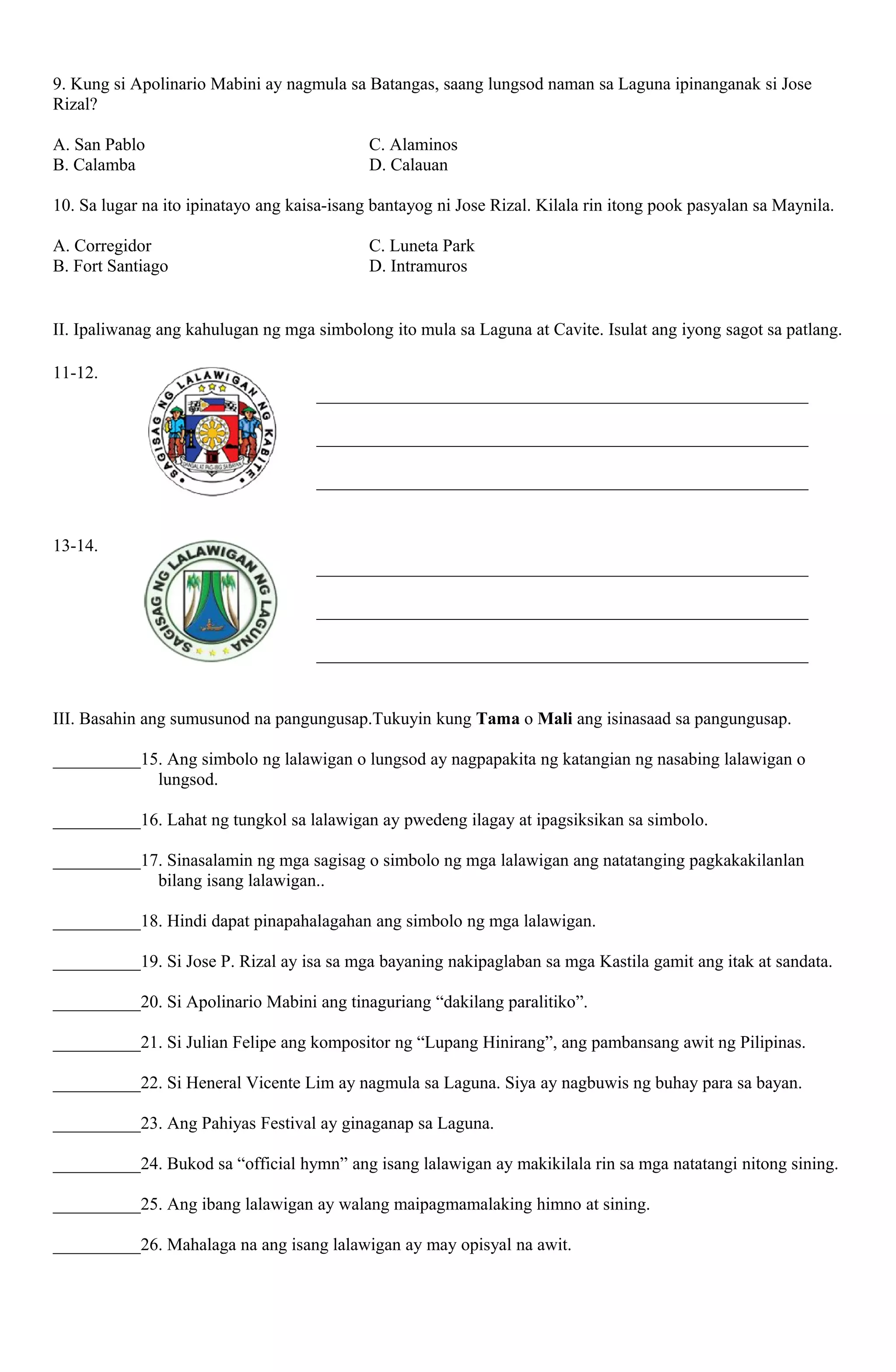 Ap3 2nd pt calabarzon | DOC