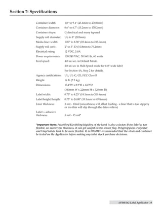 AP360/62 Label Applicators by Primera | PDF | Indoor Environmental ...