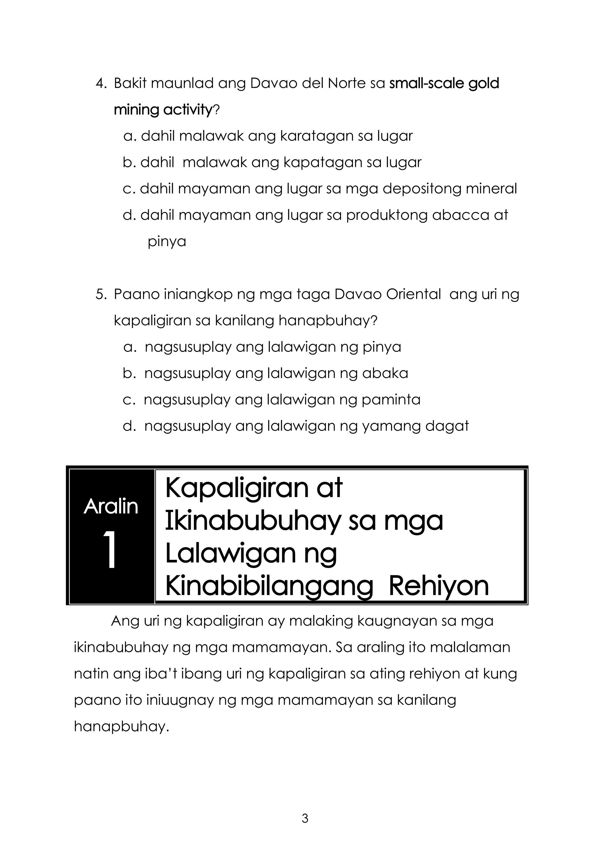 ap3_q4_mod1_Uri ng Pamumuhay ng Mamamayan at ang Kaugnayan nito sa Kapaligiran sa Lalawigan ng ...