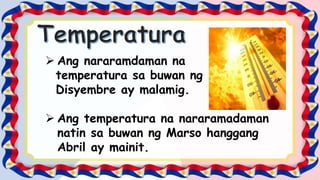 SALIK NA MAY KINALAMAN SA KLIMA NG BANSA | PPTX
