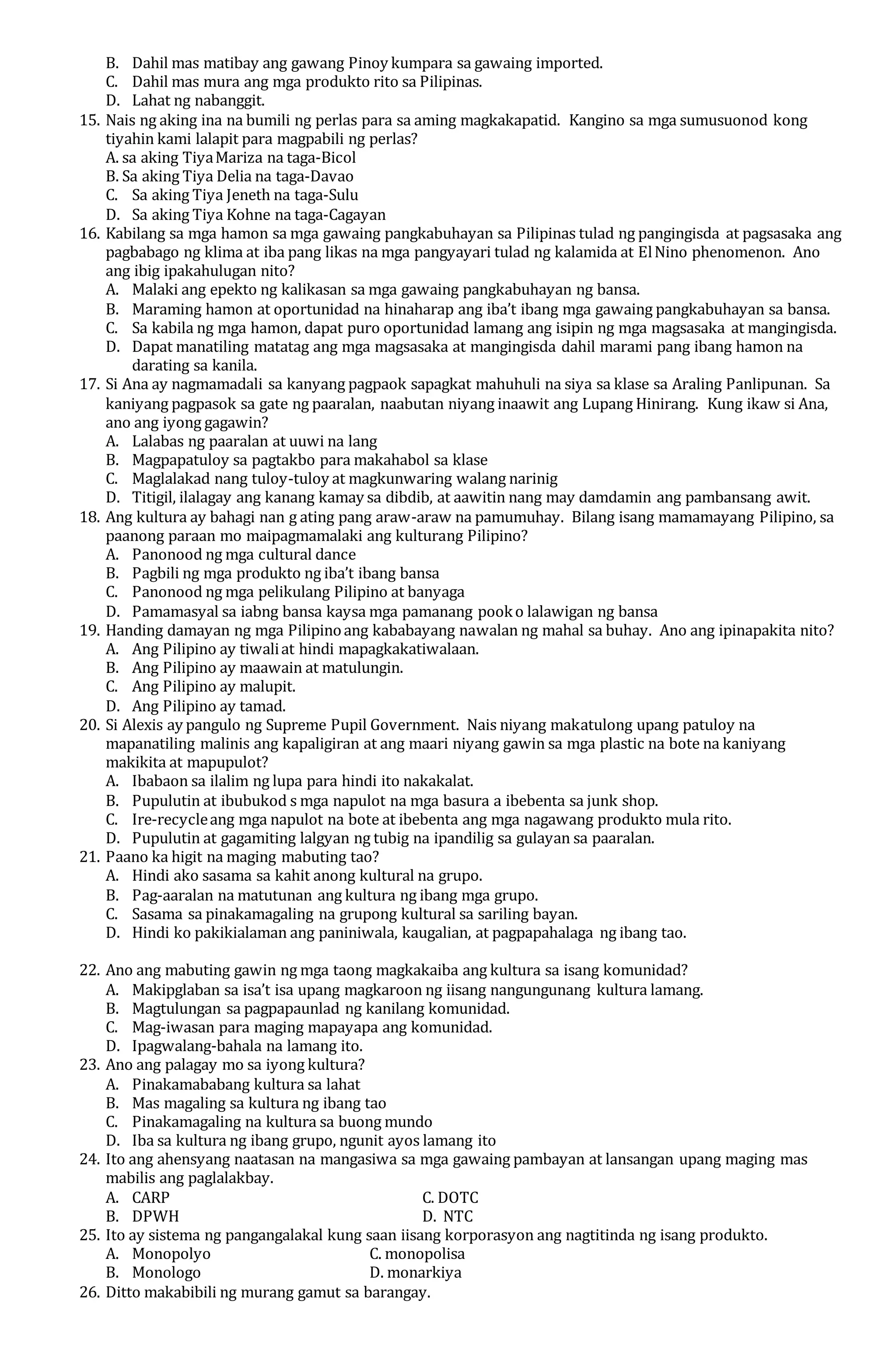 DIAGNOSTIC TEST FOR Ap 4 | DOCX