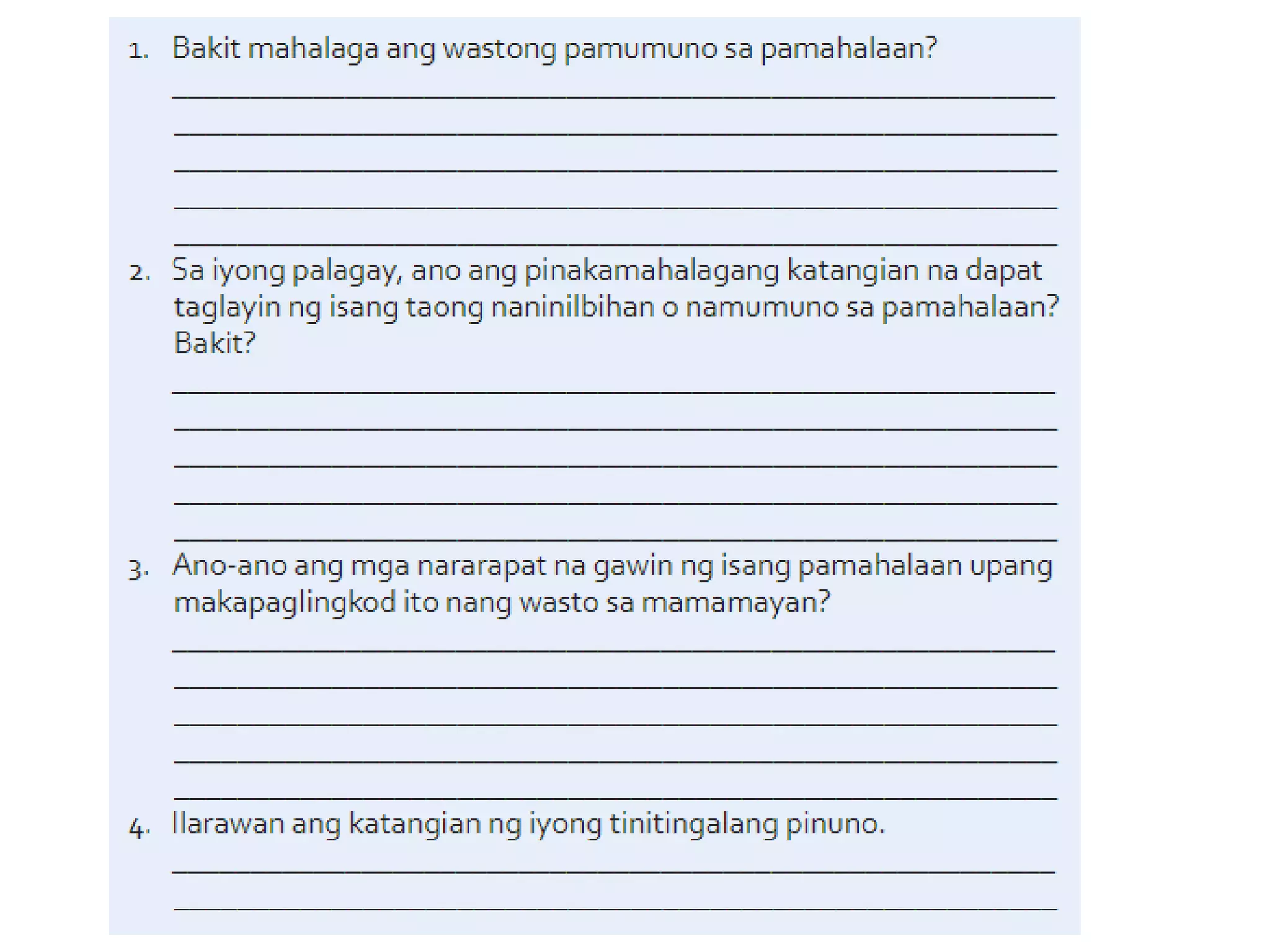 Ap 4 pinuno at proyekto ng pamahalaan | PPTX