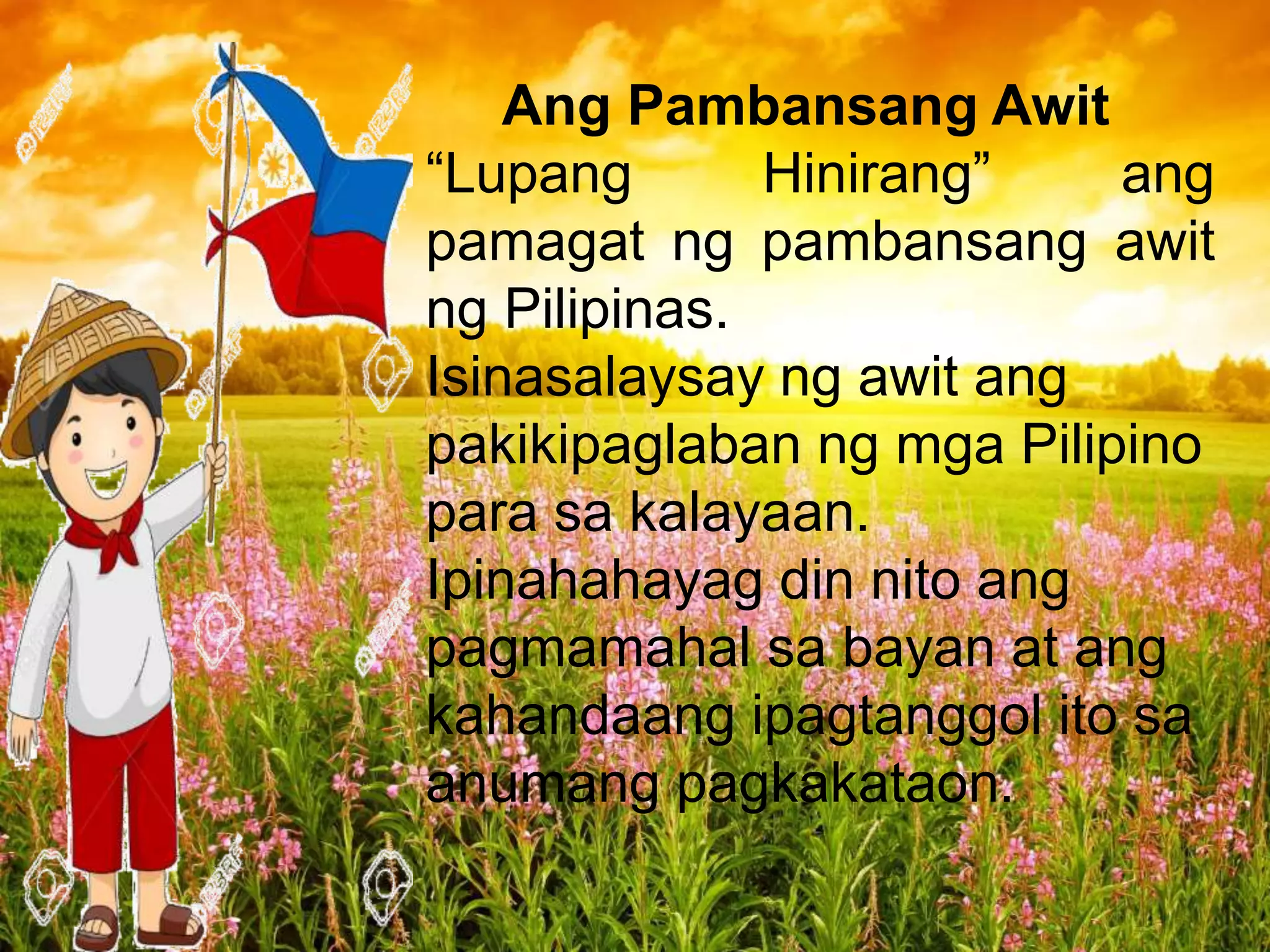 AP 4 PPT Q3 - Aralin 17 - Pambansang Awit At Watawat Bilang Mga Sagisag ...