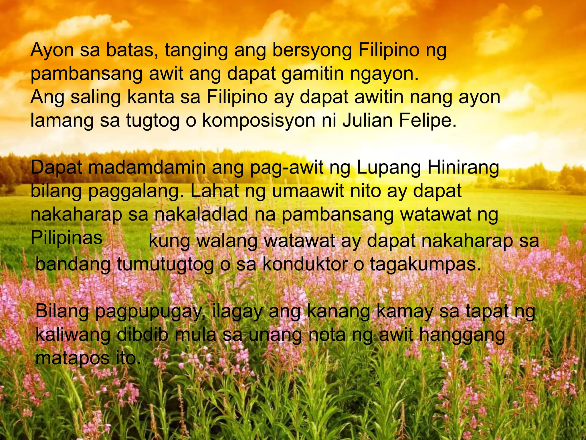 AP 4 PPT Q3 - Aralin 17 - Pambansang Awit At Watawat Bilang Mga Sagisag ...