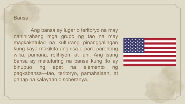 Elemento ng Isang Bansa | PPTX