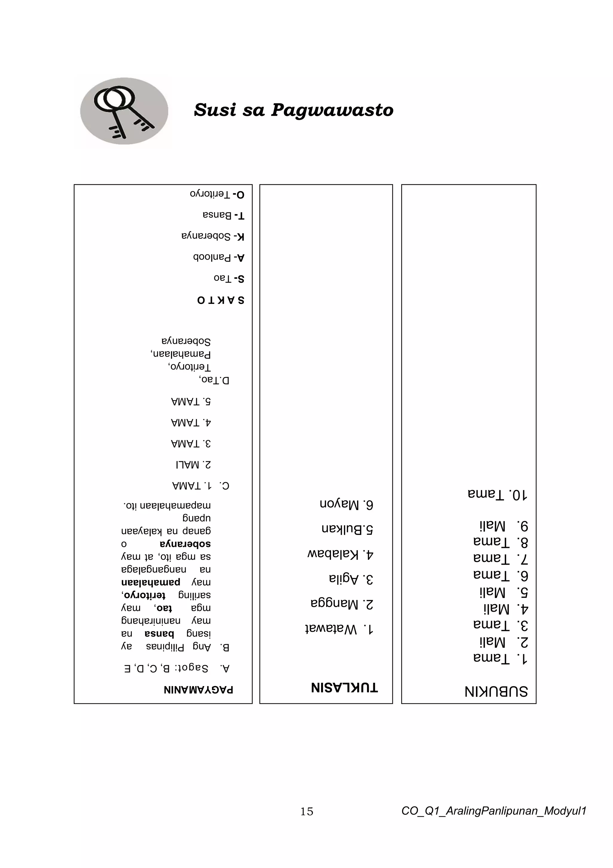 Ap4 Q1 Mod1 Isangbansaangpilipinas Isigawnangmalakas V2 Pdf