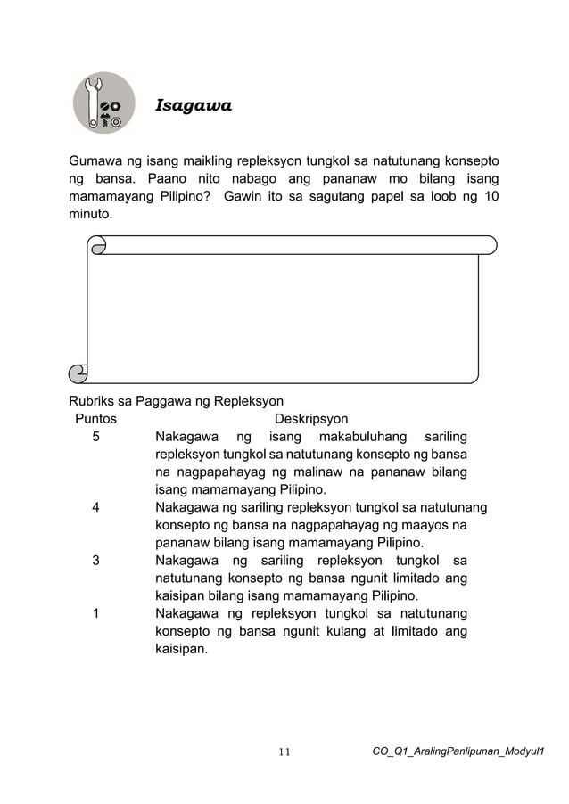 Ap4 Q1 Mod1 Isangbansaangpilipinas Isigawnangmalakas V2 Pdf