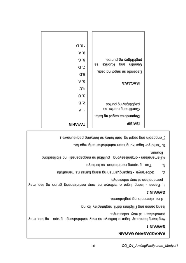 Ap4 Q1 Mod1 Isangbansaangpilipinas Isigawnangmalakas V2 Pdf