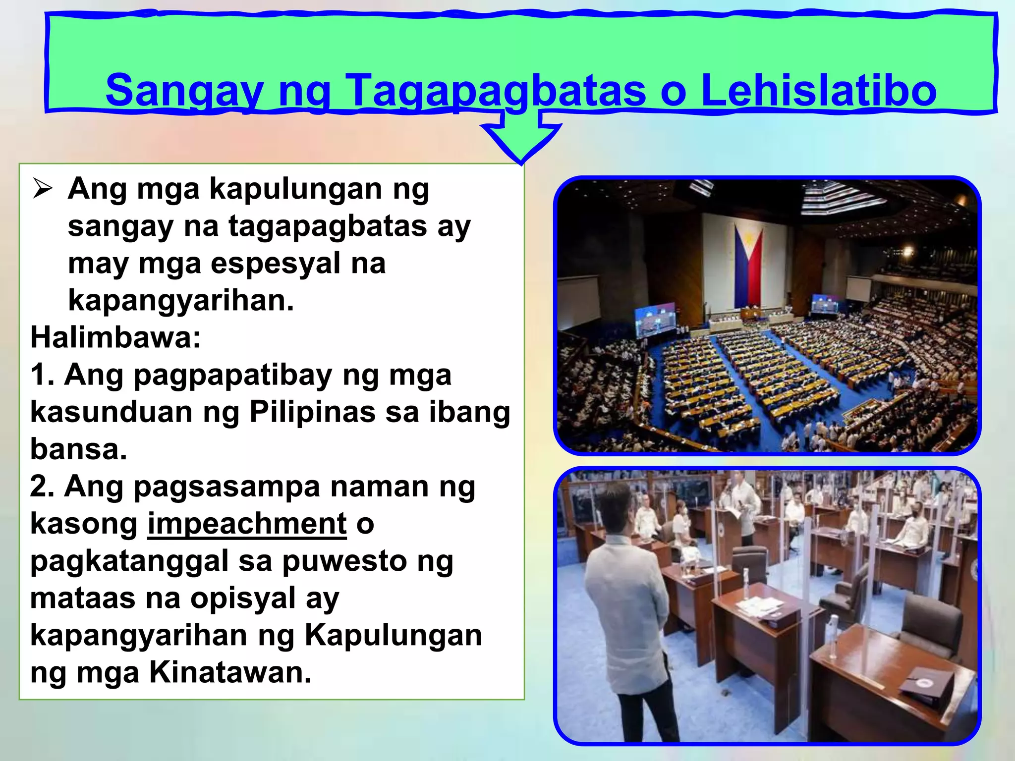 AP 4 Quarter 3 w1 -Pambansang Pamahalaan at Sangay Nito.pptx