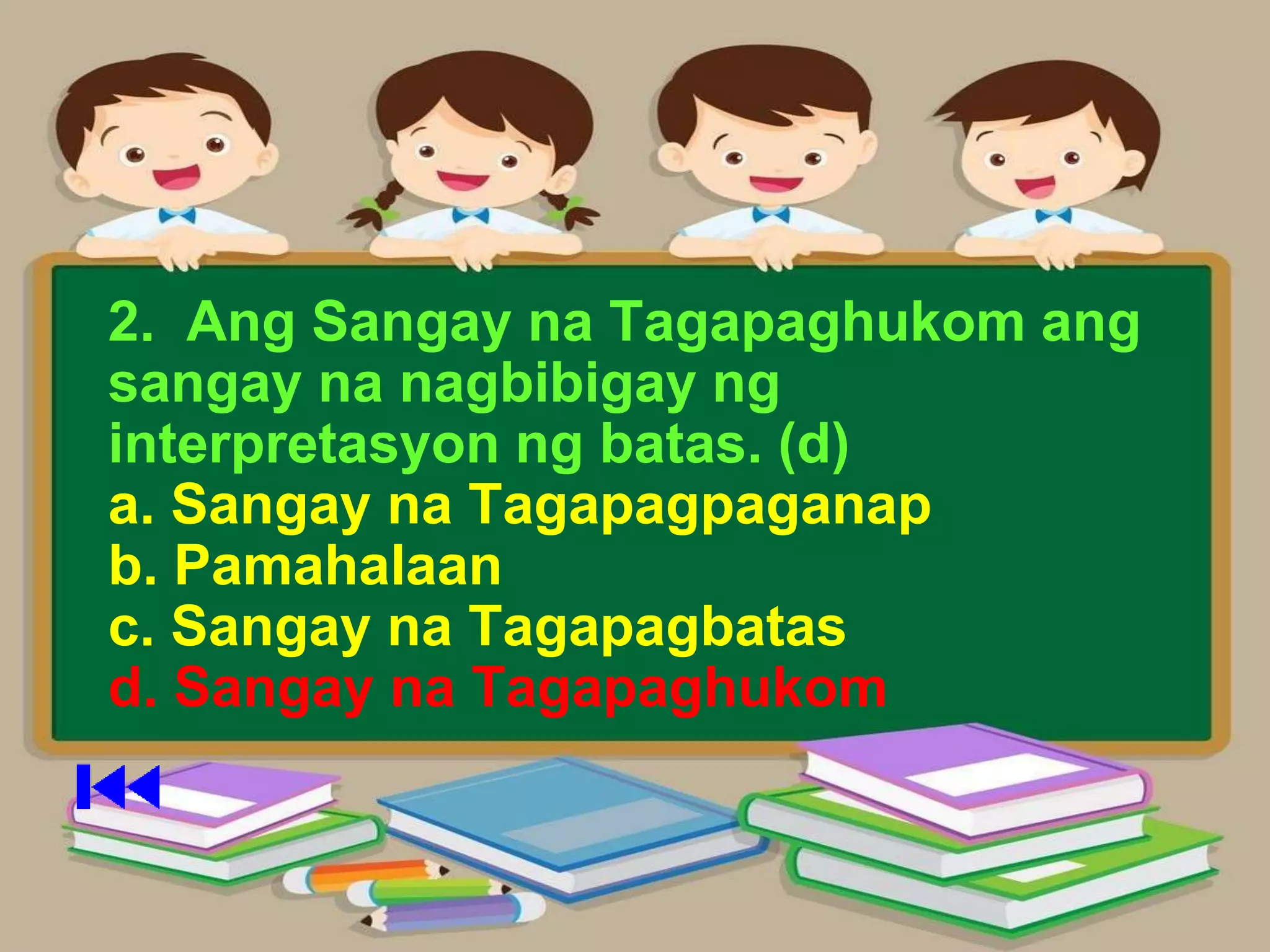 AP 4 Quarter 3 w1 -Pambansang Pamahalaan at Sangay Nito.pptx