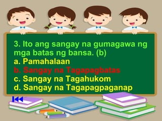 AP 4 Quarter 3 w1 -Pambansang Pamahalaan at Sangay Nito.pptx