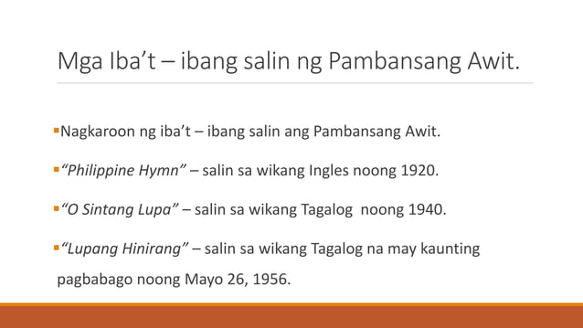 Pambansang Awit | PPTX