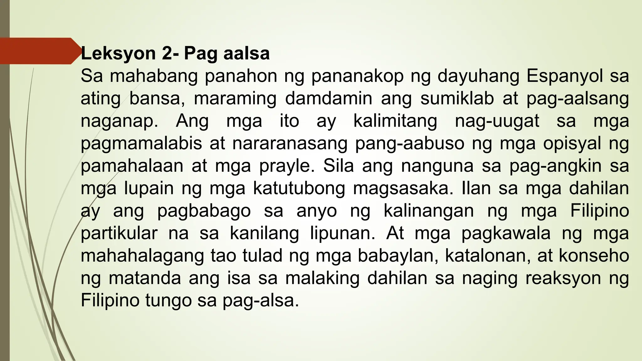 Paraan ng Pagtugon ng mga Fil sa kolonyalismong Espanyol | PPTX