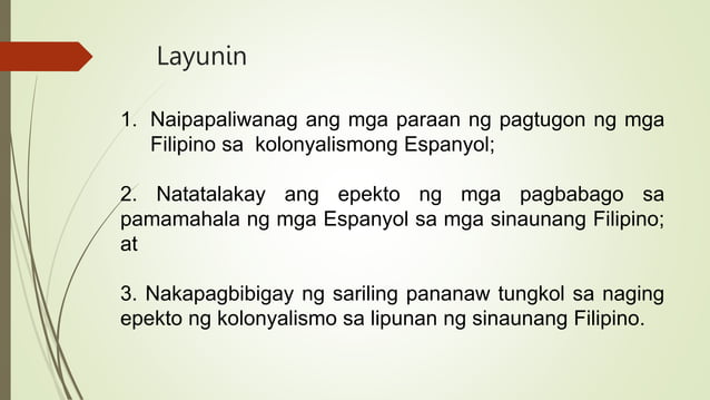 Paraan ng Pagtugon ng mga Fil sa kolonyalismong Espanyol | PPTX