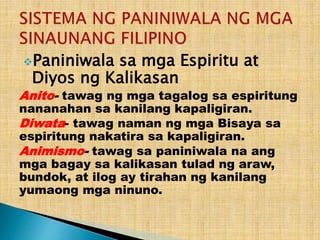 Ap5 kultura ng mga sinaunang filipino | PPTX