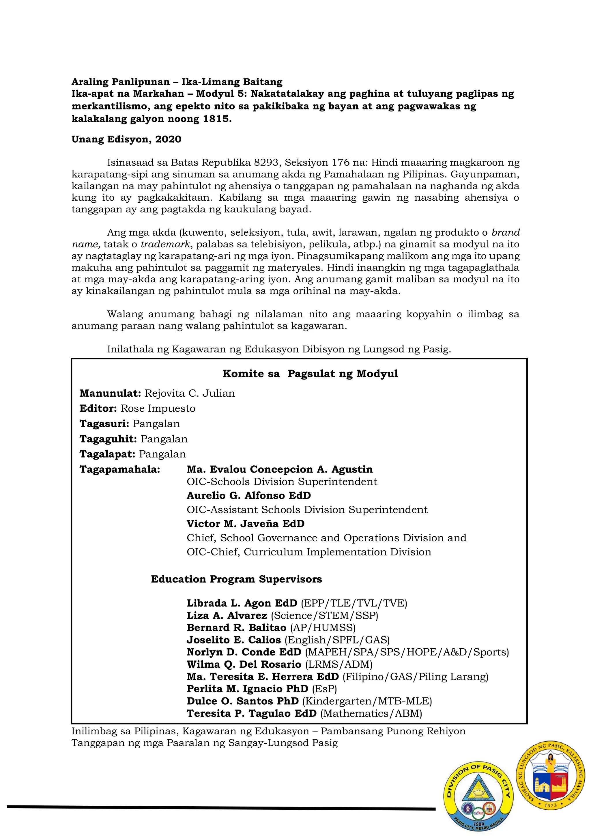 ARALING PANLIPUNAN MODULE 5 Q4-Q4-M5.pdf