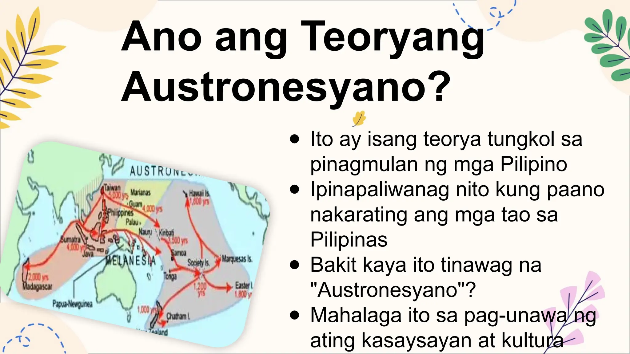 Araling Panlipunan Grade 5 Pinagmulan ng Sinaunang Pilipino | PPTX