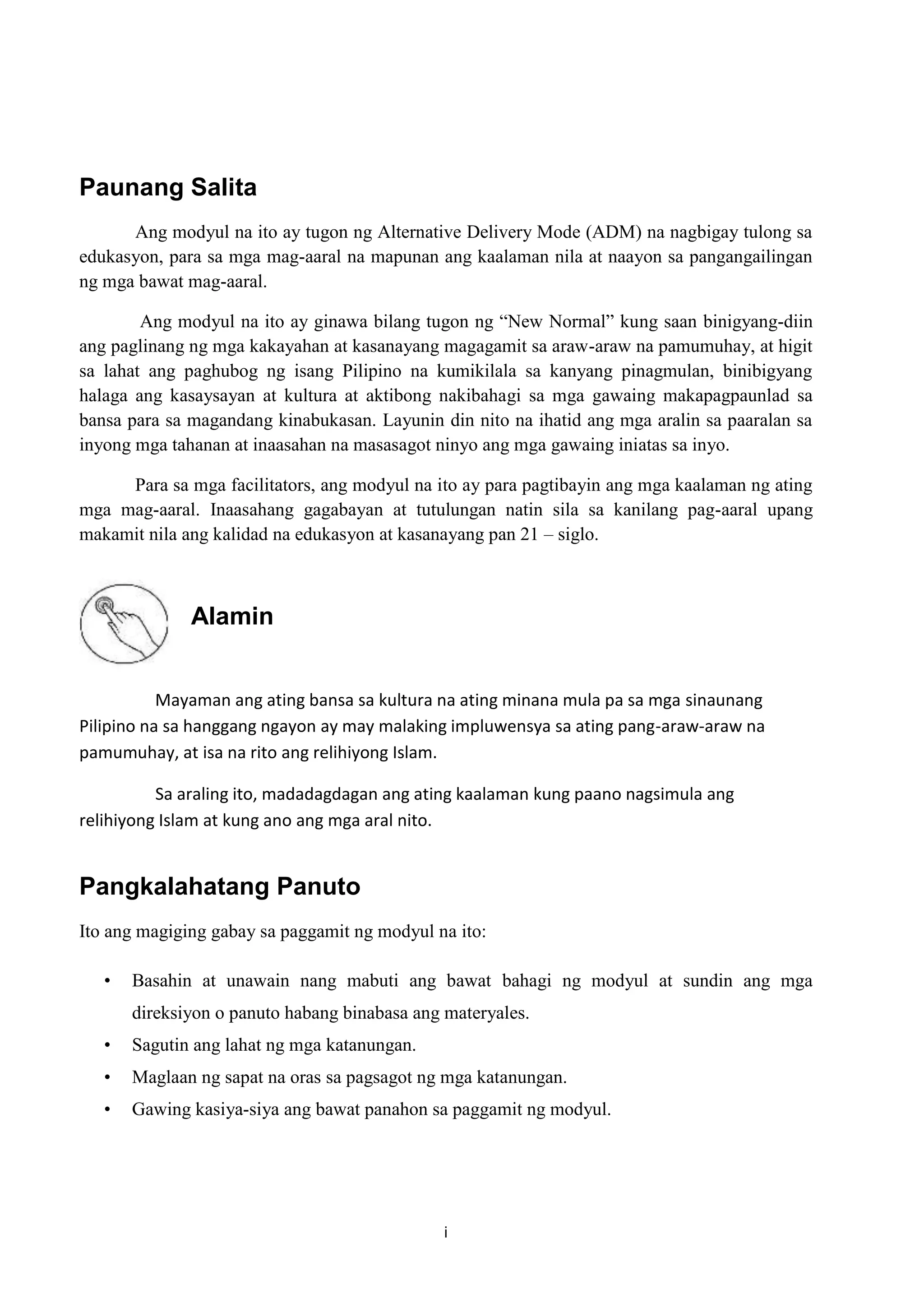 AP_5Q1_Mod8_Ang Islam at ang mga Aral Nito_Version3.docx
